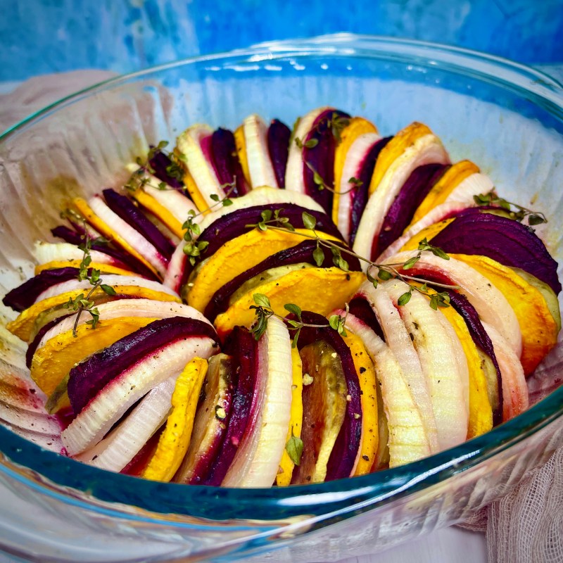 Surprisingly Simple Root Vegetable Tian - InstaGrandma's Kitchen
