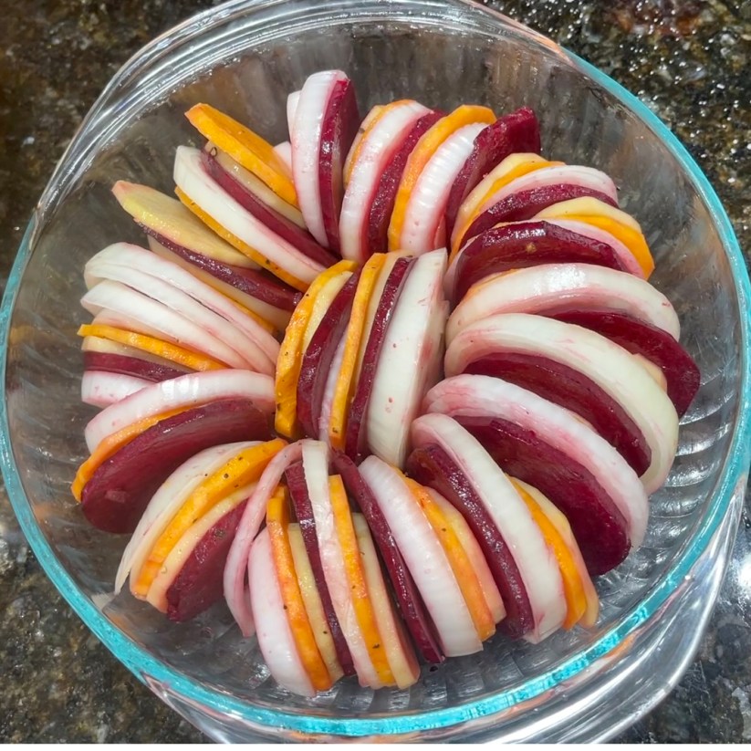 Surprisingly Simple Root Vegetable Tian - InstaGrandma's Kitchen