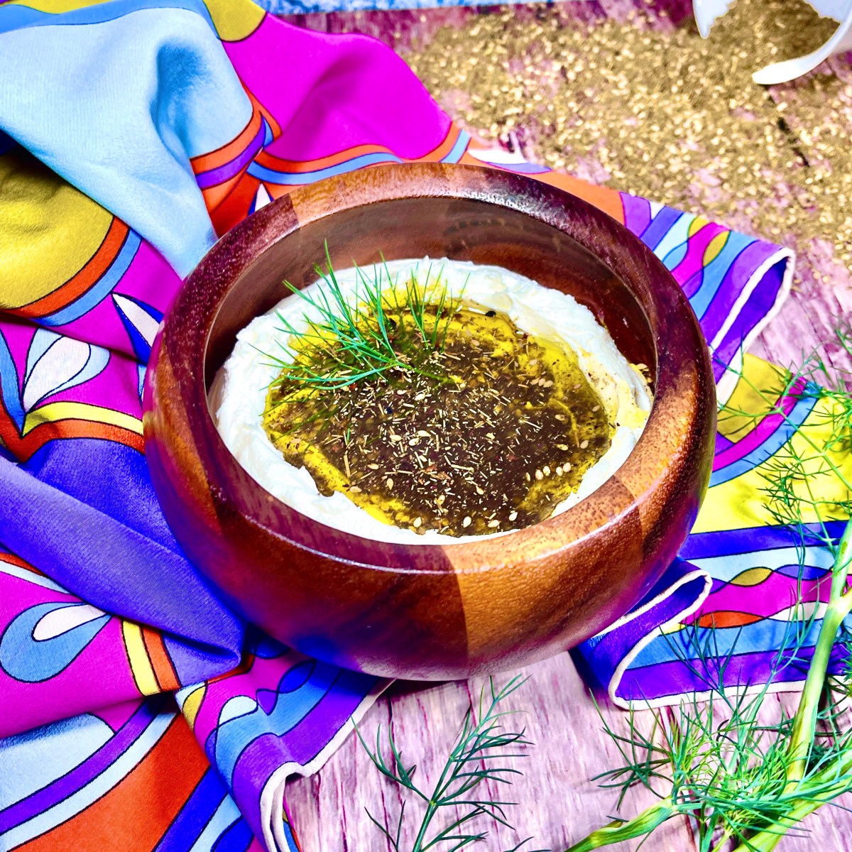 Labneh with Olive Oil and Za'atar - InstaGrandma's Kitchen